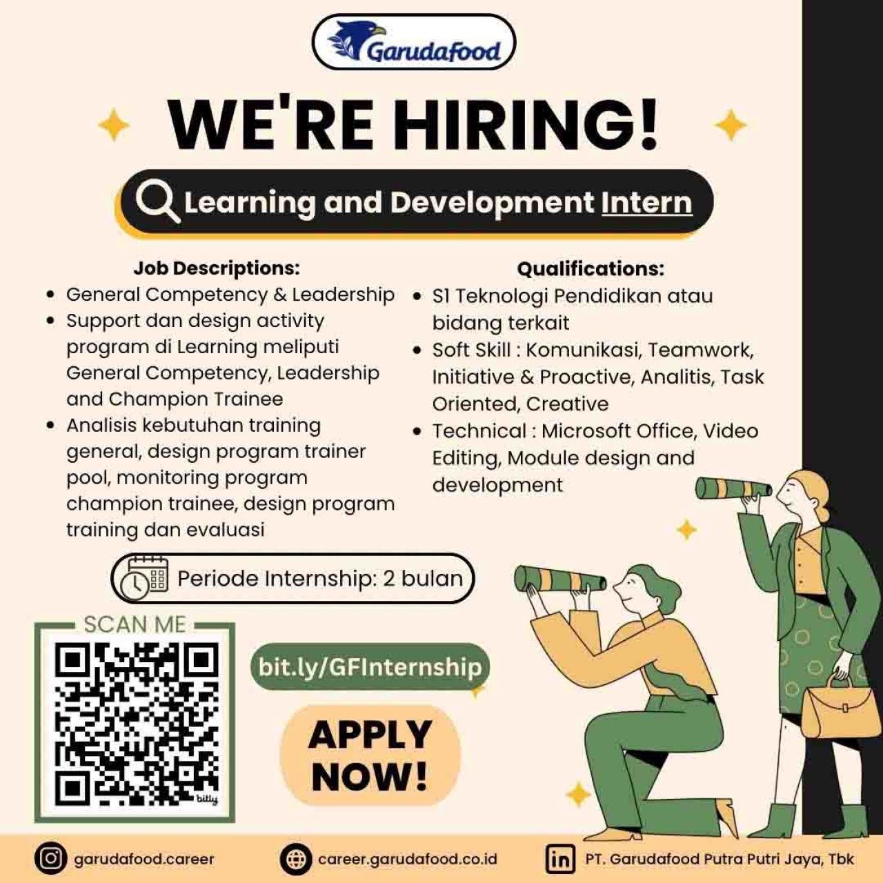 GarudaFood Buka Lowongan sebagai Learning And Development Intern