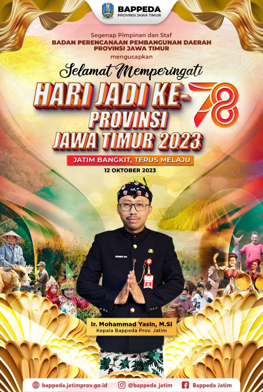 Kepala Bappeda Provinsi Jawa Timur Ucapkan Selamat Hari Jadi Provinsi ...