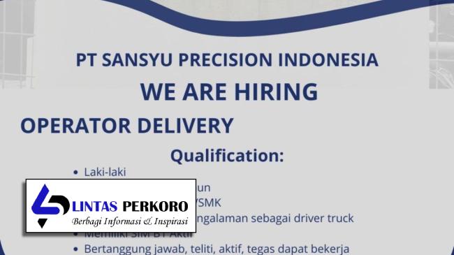 PT Sansyu Precision Indonesia Open Recruitment