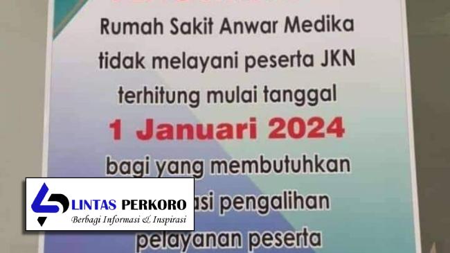 Mulai 1 Januari 2024, RS Anwar Medika Tidak Melayani Pasien JKN atau BPJS